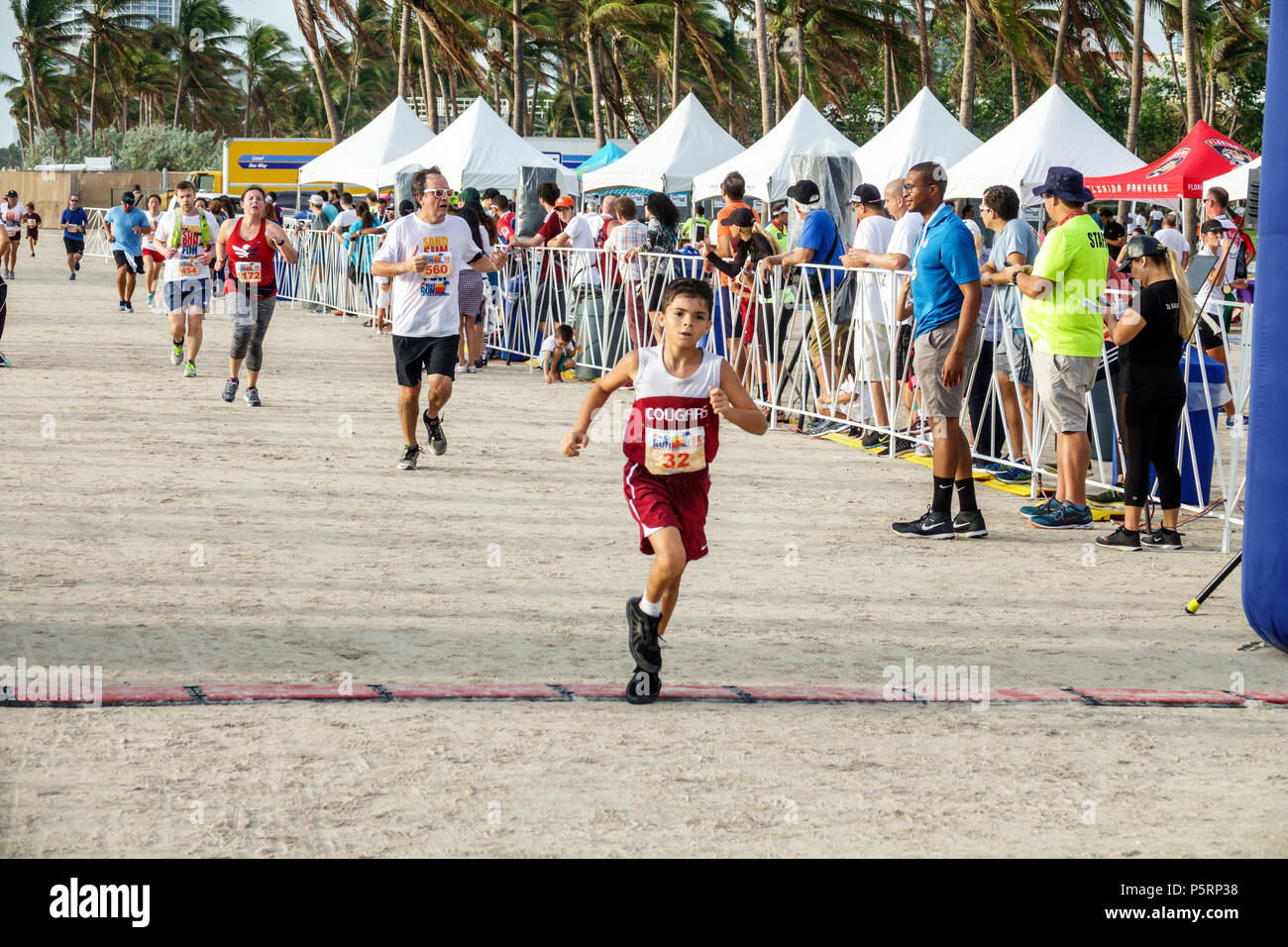 Miami Beach Florida,Ocean Drive,Lummus Park,Burger King 5K Beach Run ...