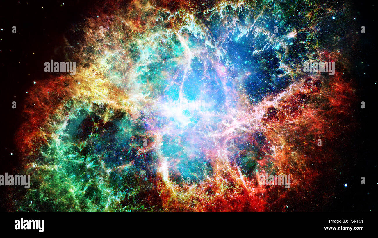 Nebula and stars in outer space. Elements of this image furnished by ...