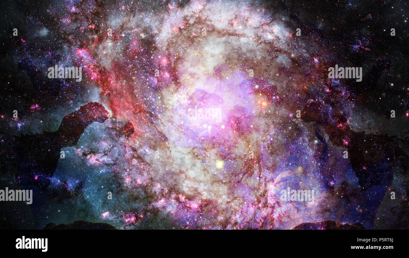 Nebula and galaxy in space. Elements of this image furnished by NASA ...
