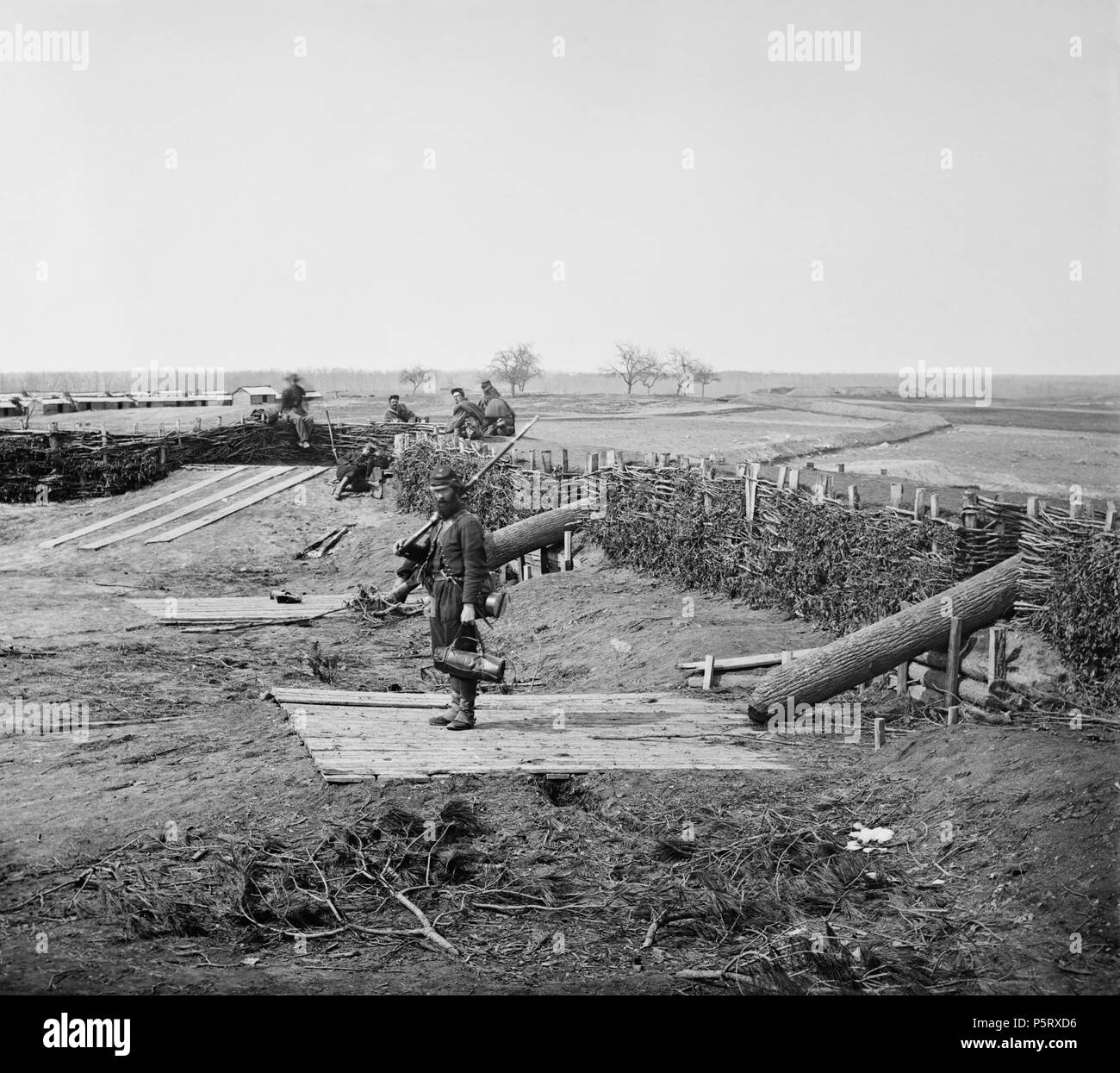 English: Centreville. Fort on the heights (a.k.a. Manassas Junction ...