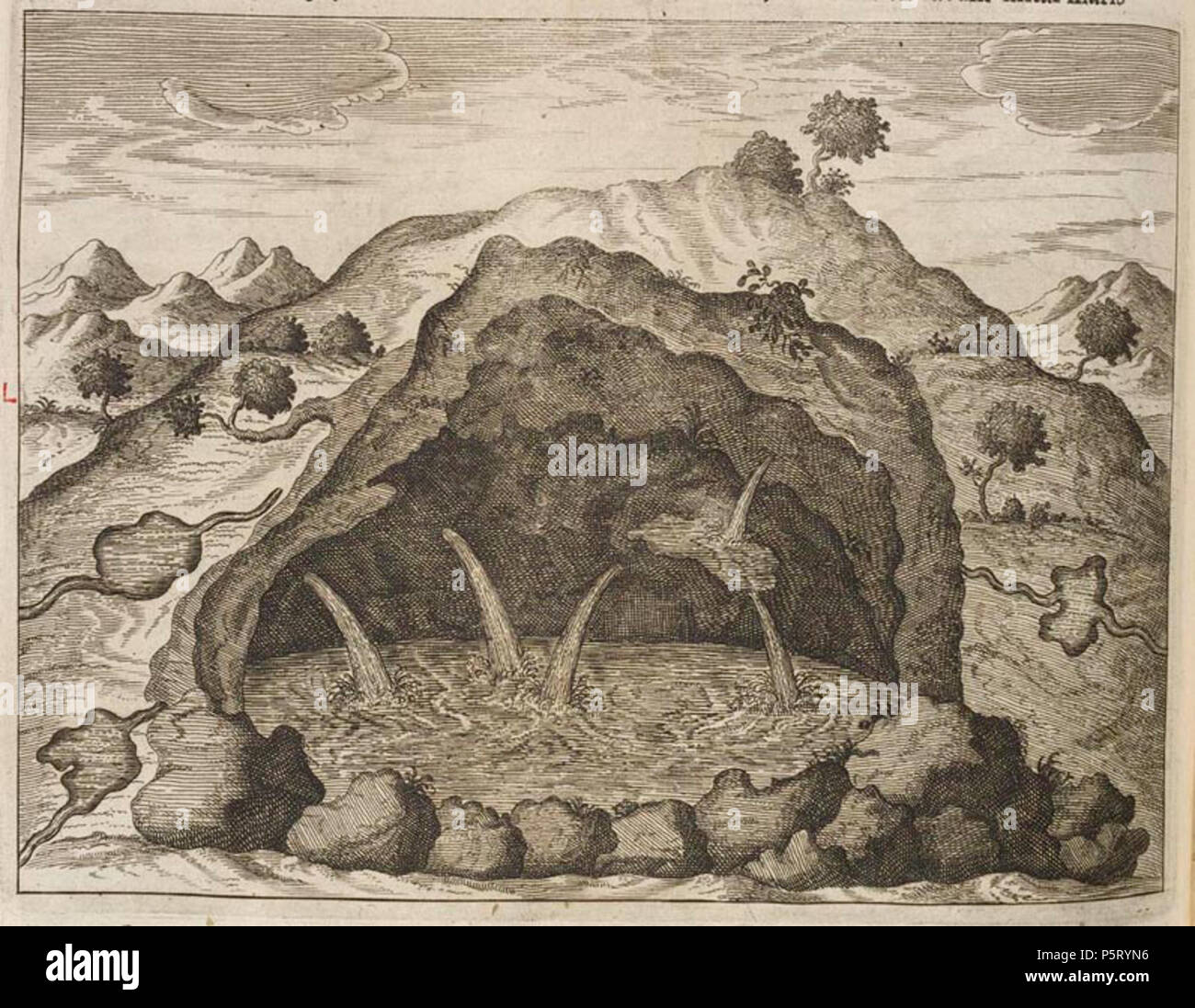 Athanasius kircher mundus subterraneus 1665 hi-res stock photography ...