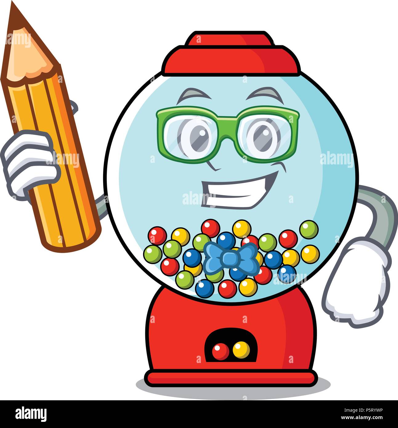 Student gumball machine character cartoon Stock Vector Image & Art - Alamy