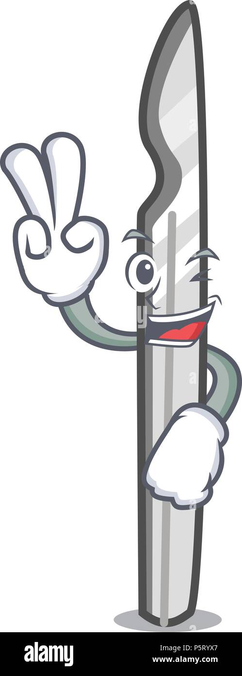 Two finger scalpel character cartoon style Stock Vector Image & Art - Alamy