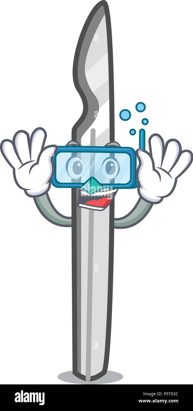 Diving scalpel character cartoon style Stock Vector Image & Art - Alamy
