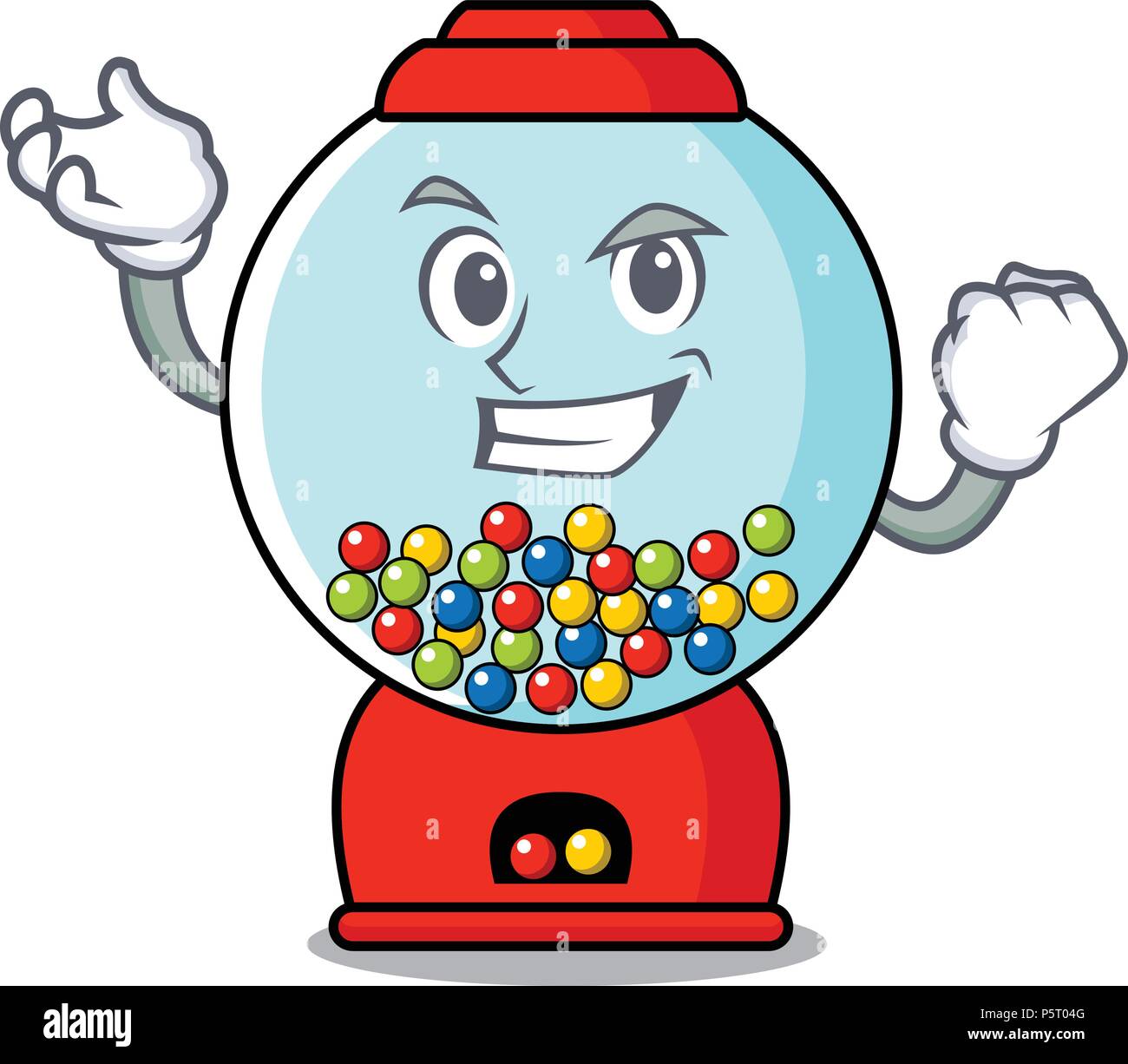 Successful gumball machine character cartoon Stock Vector Image & Art ...