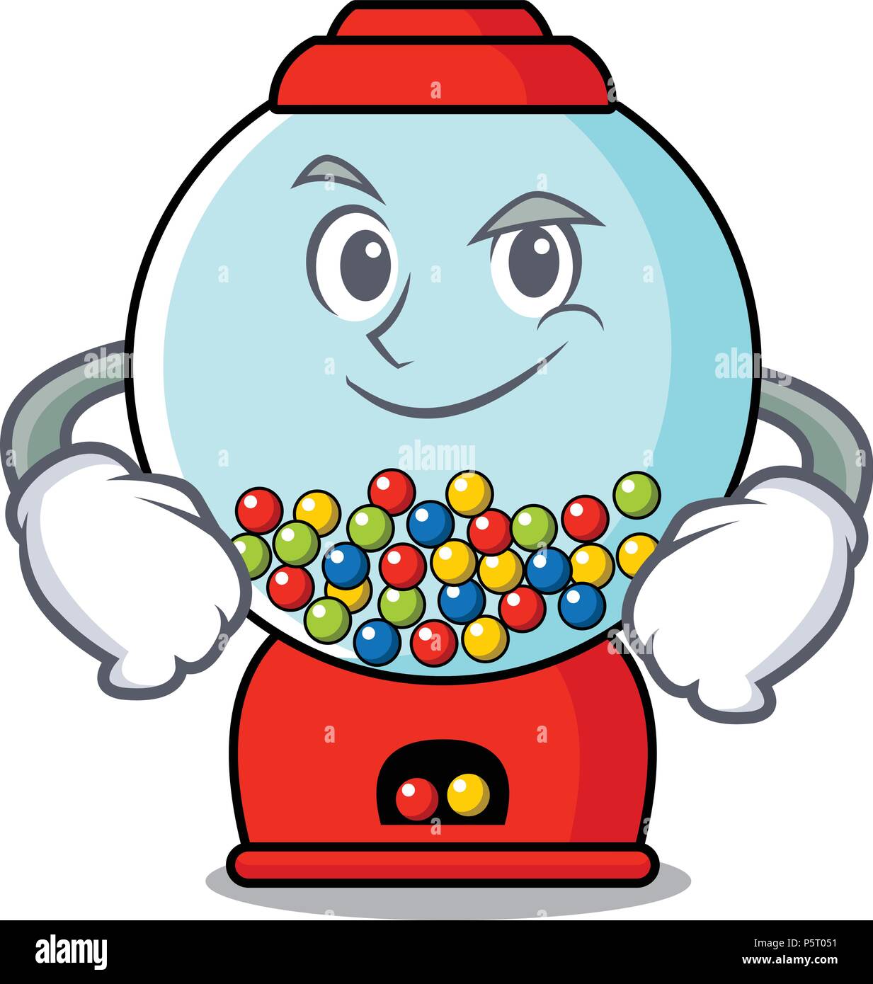 Smirking gumball machine character cartoon Stock Vector Image & Art - Alamy