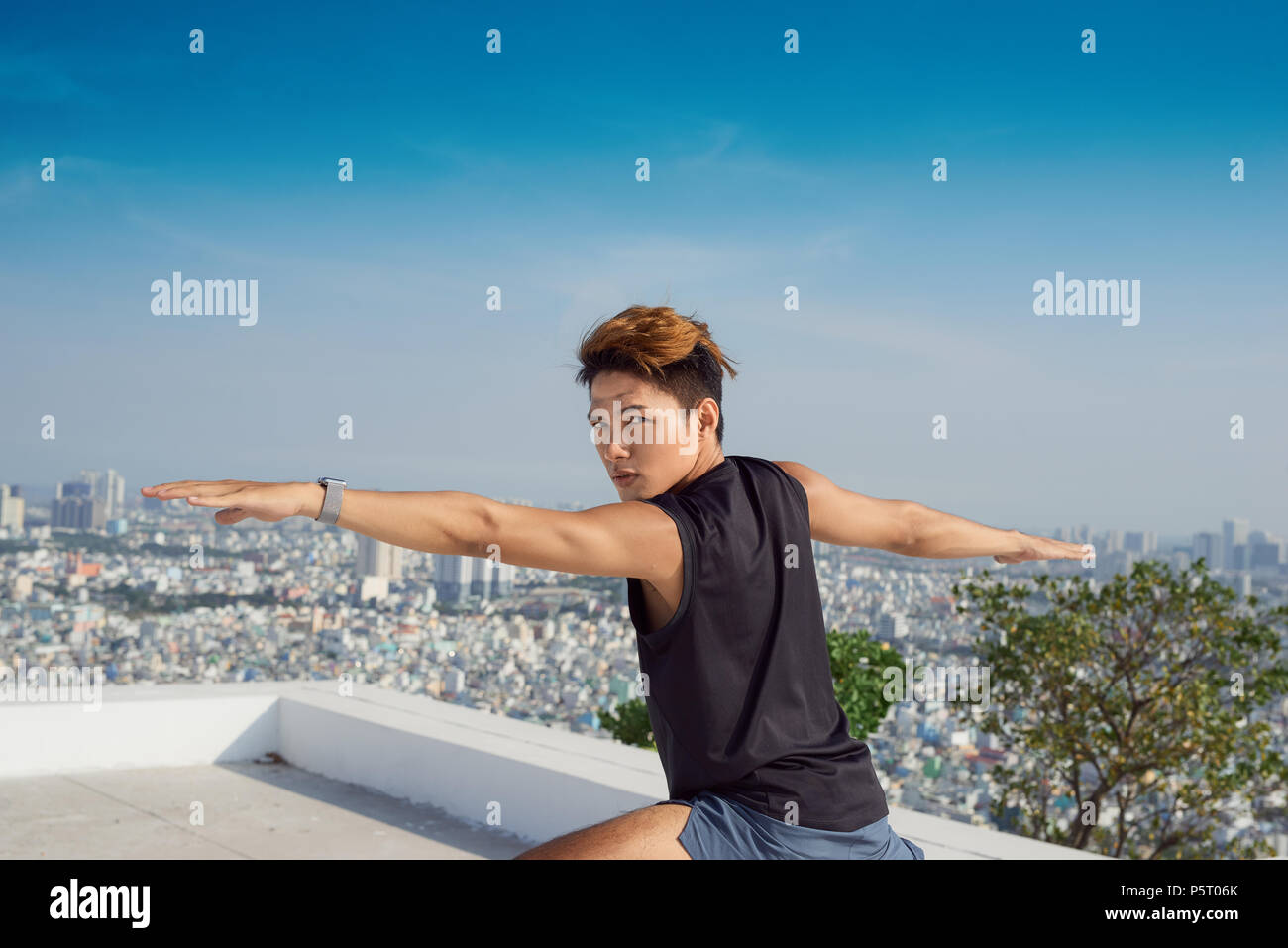 Man practicing advanced yoga. A series of yoga poses. lifestyle concept ...