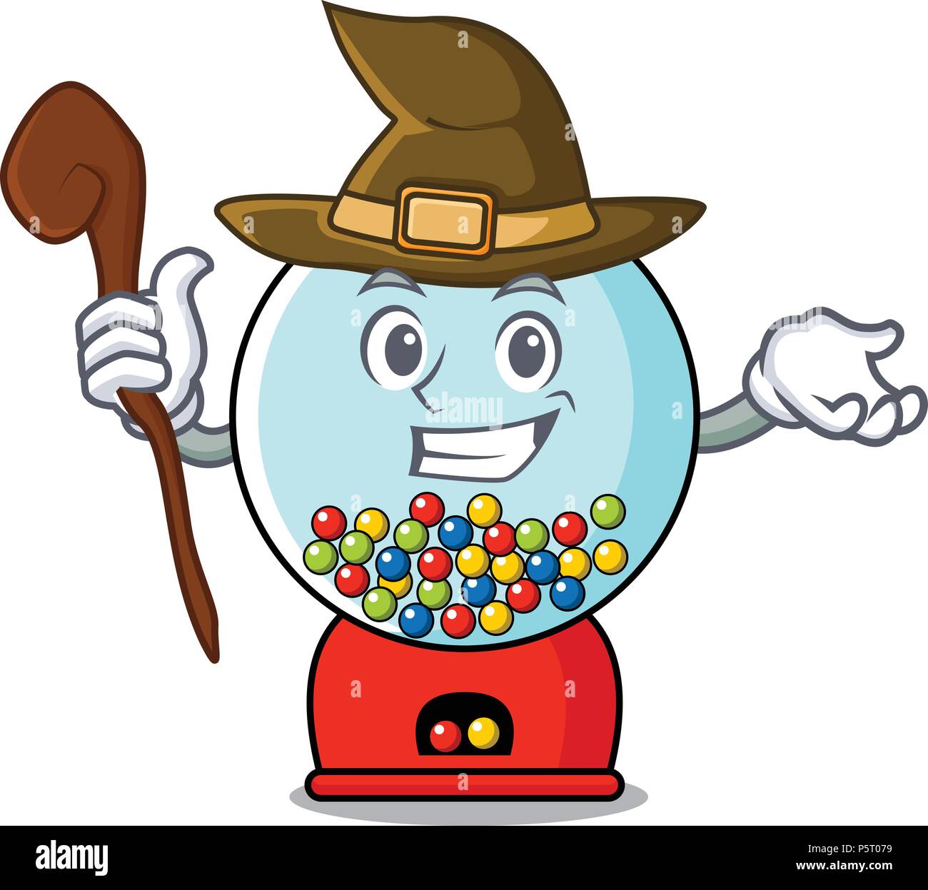 Witch gumball machine mascot cartoon Stock Vector Image & Art - Alamy