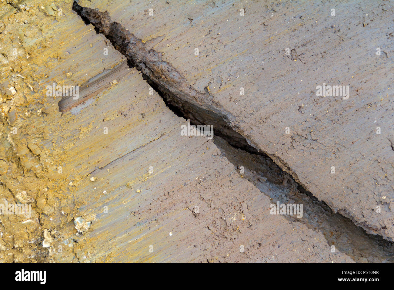 beautiful colored full frame abstract soil structure including a cleft ...