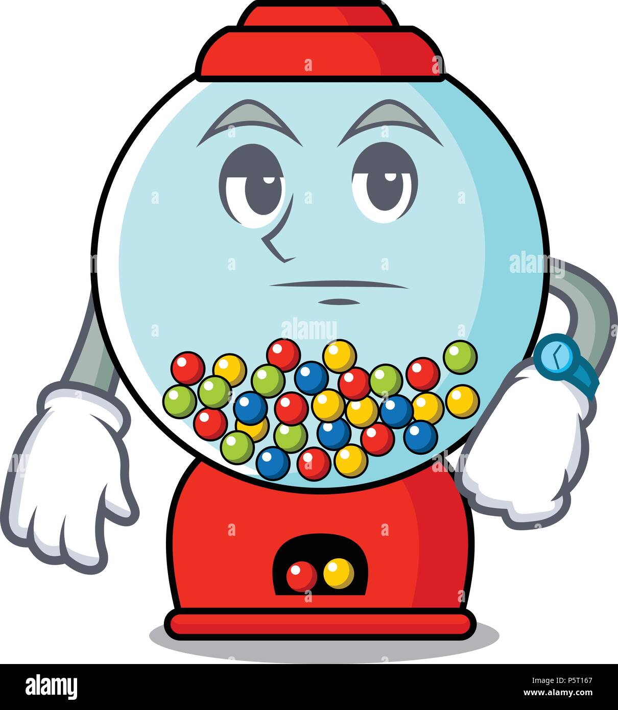 Waiting gumball machine mascot cartoon Stock Vector Image & Art - Alamy