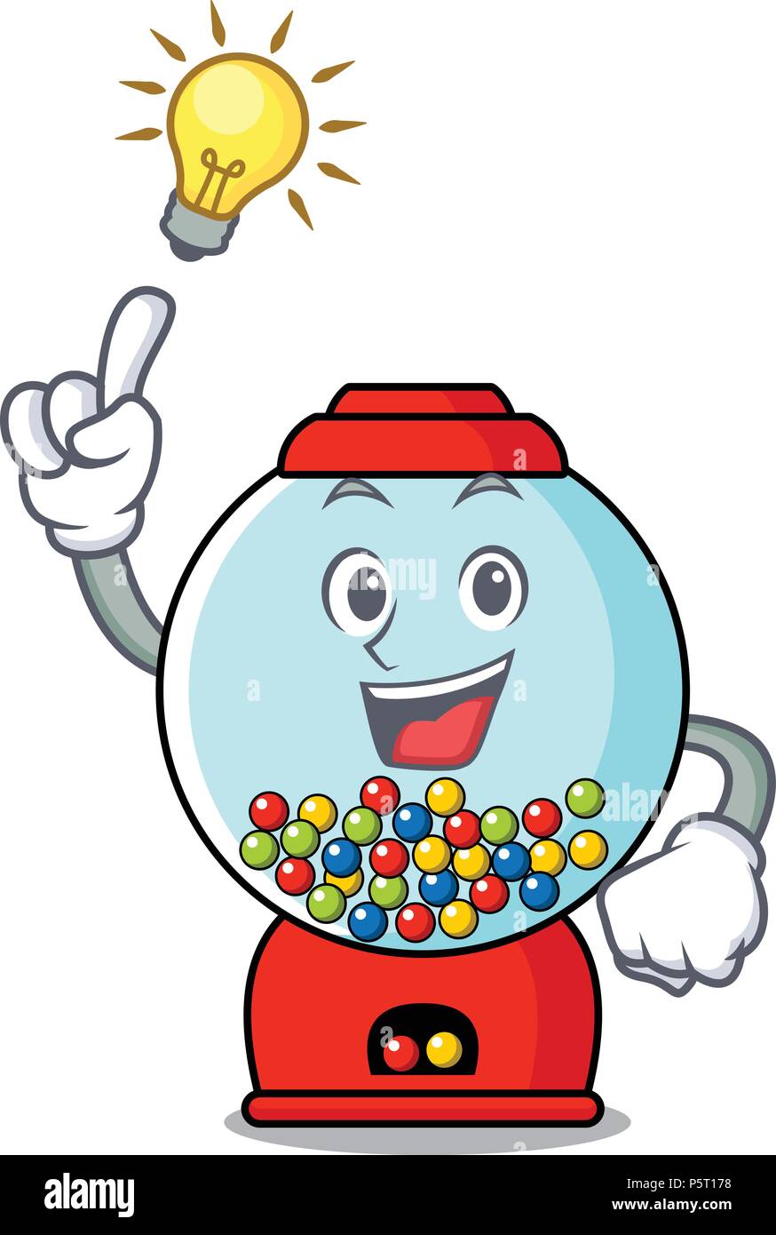 Have an idea gumball machine mascot cartoon Stock Vector Image & Art ...
