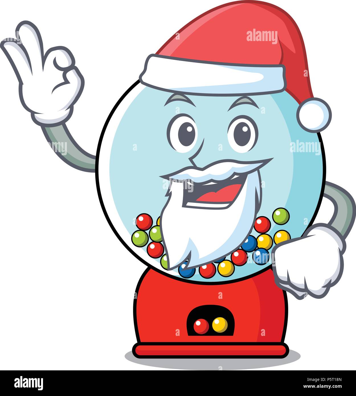 Santa gumball machine mascot cartoon Stock Vector Image & Art - Alamy