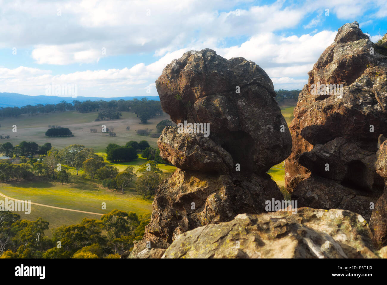 A photo of Hanging rock - popular tourist attraction in Macedon ...