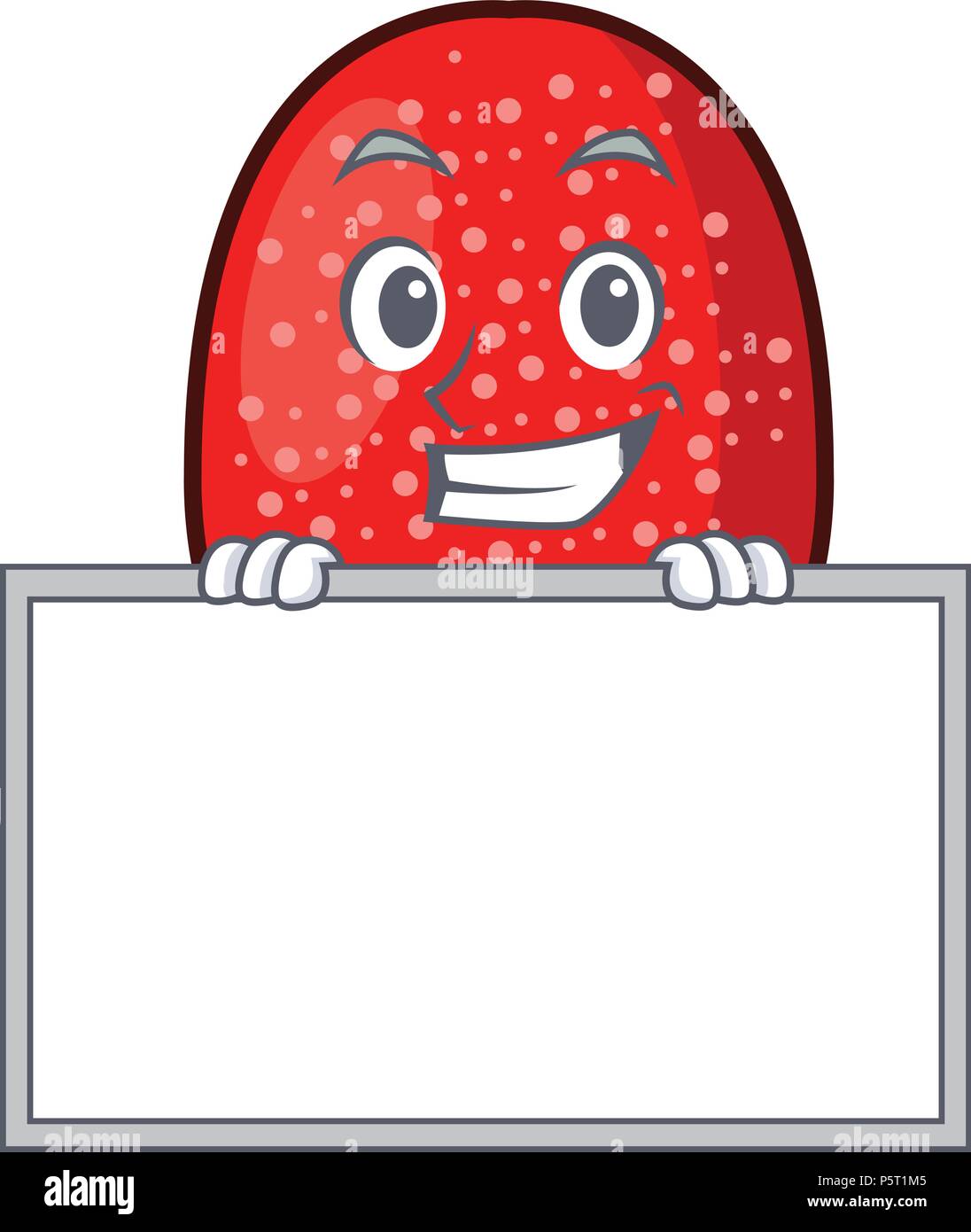 Grinning with board gumdrop character cartoon style Stock Vector Image ...