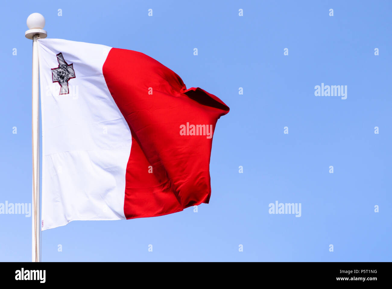 Maltese flag of Malta Stock Photo - Alamy