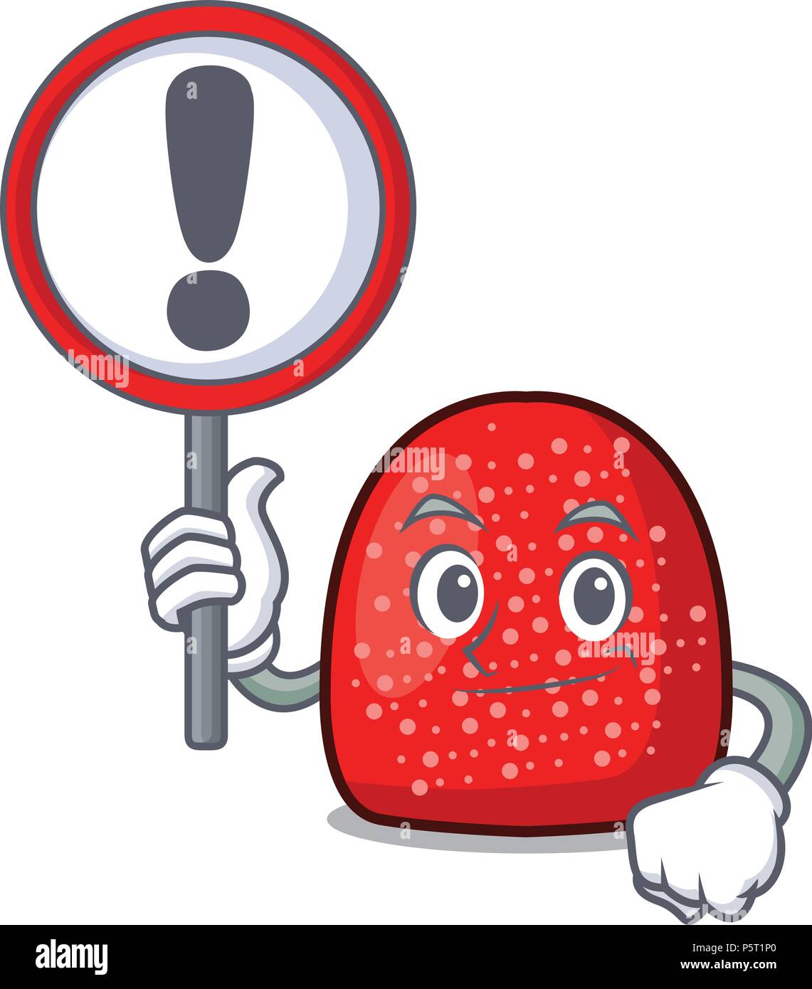 With Sign Gumdrop Character Cartoon Style Stock Vector Image And Art Alamy