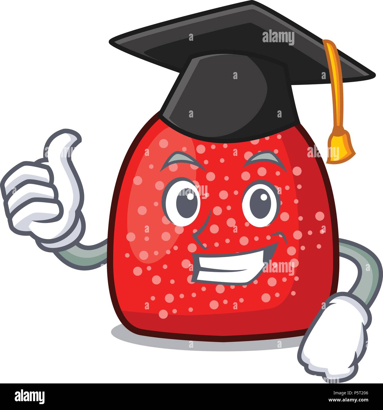 Graduation Gumdrop Character Cartoon Style Stock Vector Image And Art Alamy