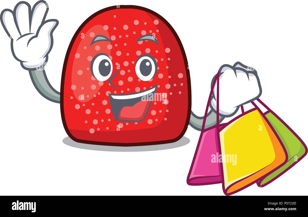 Shopping gumdrop character cartoon style Stock Vector Image & Art - Alamy