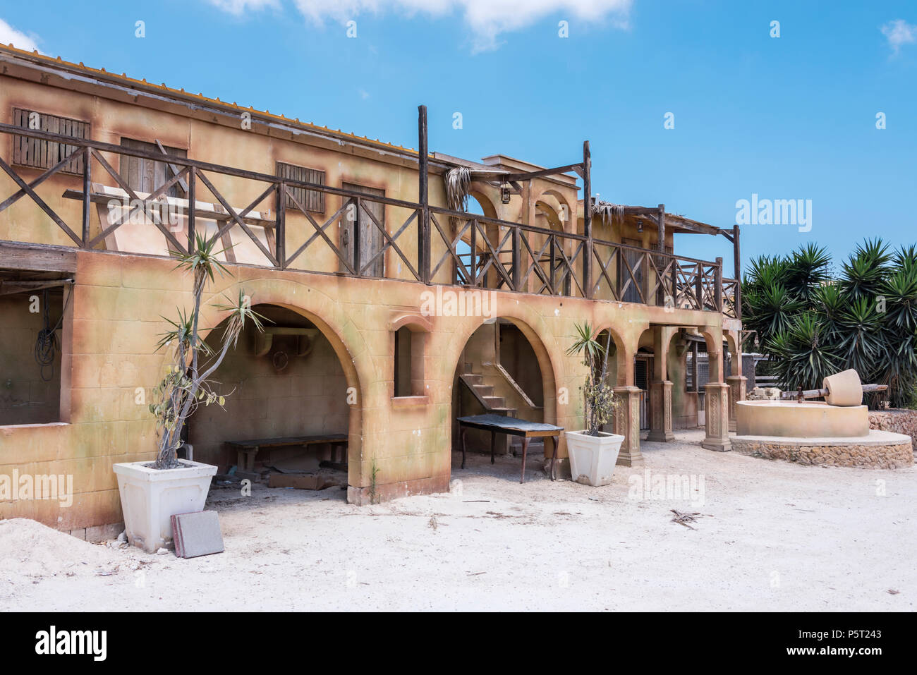 Two storey building in the Judean replica village of Bethlehem ...