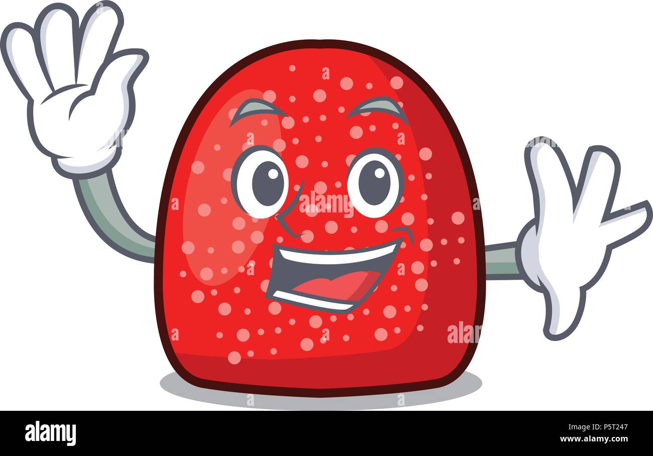 Waving gumdrop character cartoon style Stock Vector Image & Art - Alamy