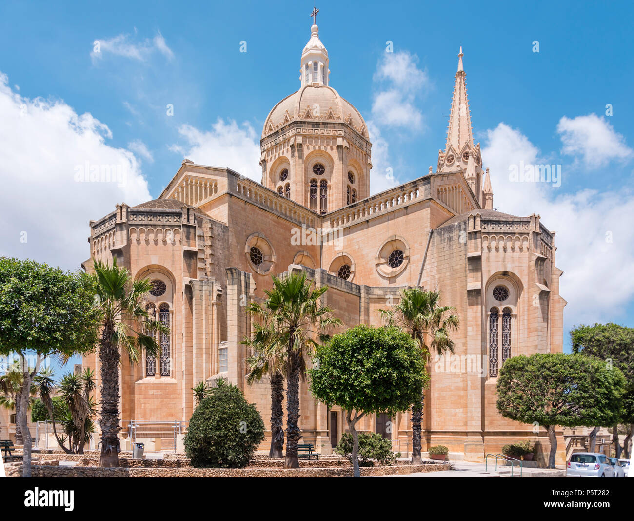 Rear of Ghajnsielem parish church, Gozo, Malta Stock Photo - Alamy
