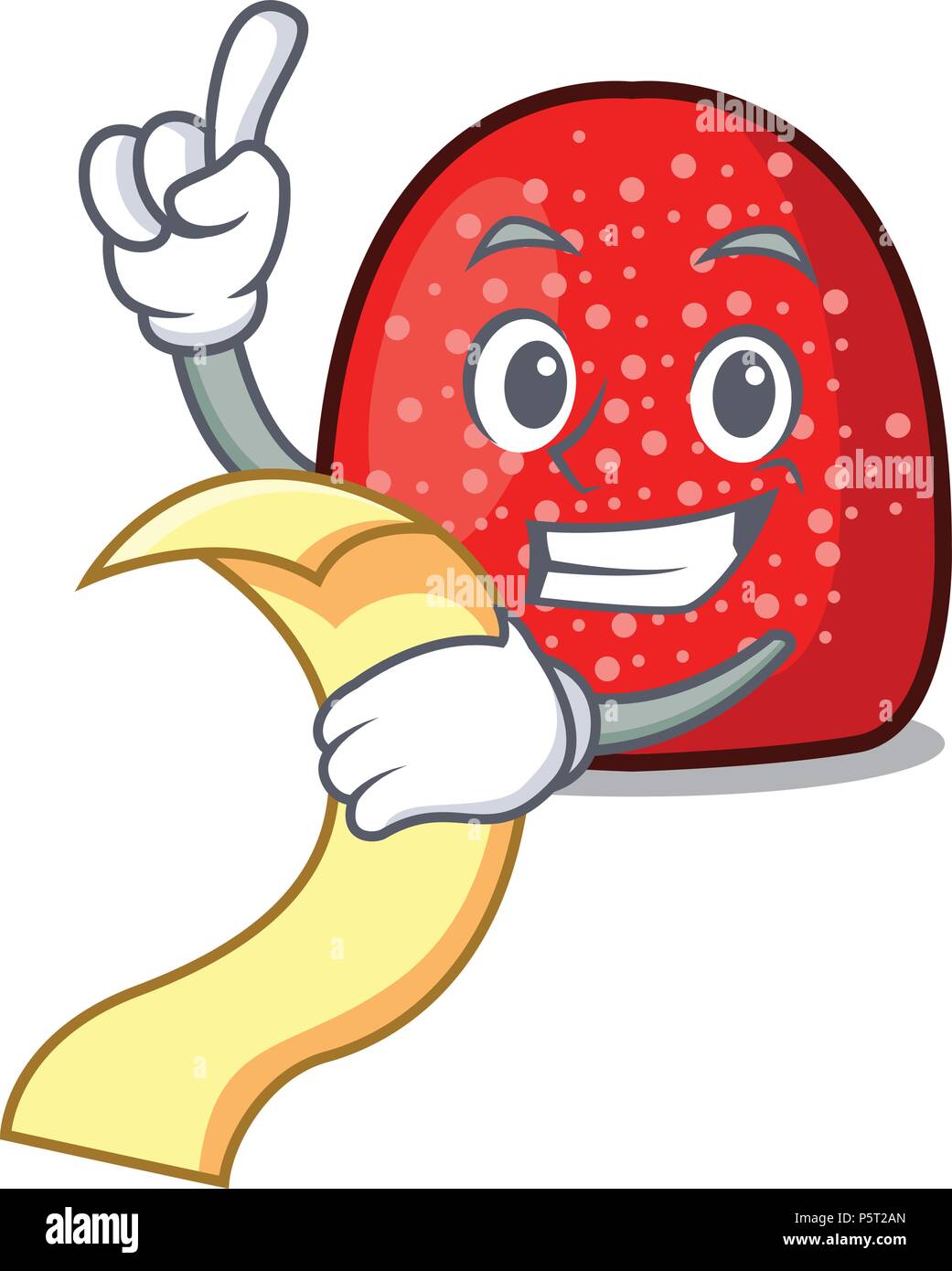 With menu gumdrop mascot cartoon style Stock Vector Image & Art - Alamy
