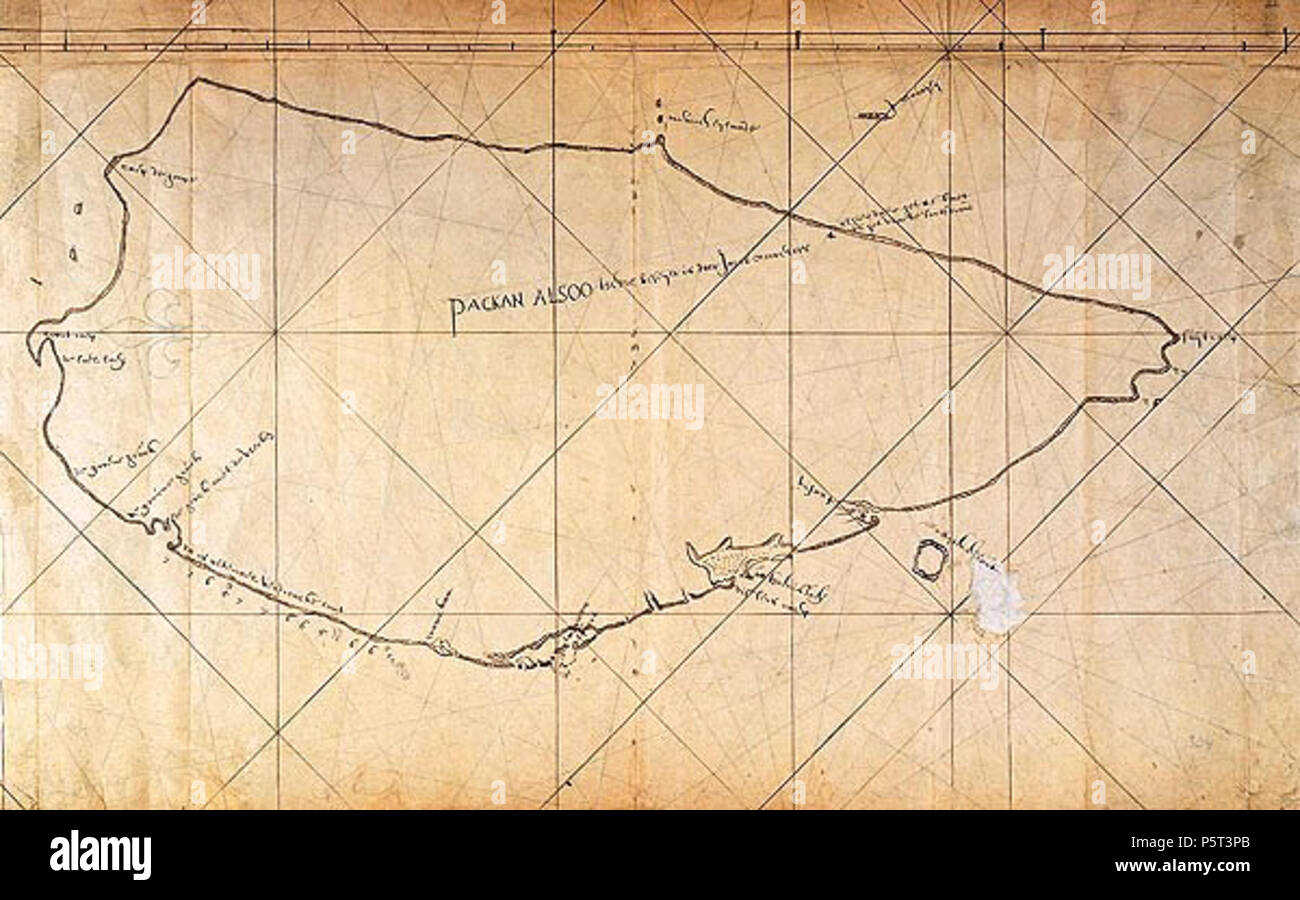 13 18 1625 Map of Formosa-Taiwan by the Dutch 荷蘭人所繪福爾摩沙-臺灣 Stock Photo ...