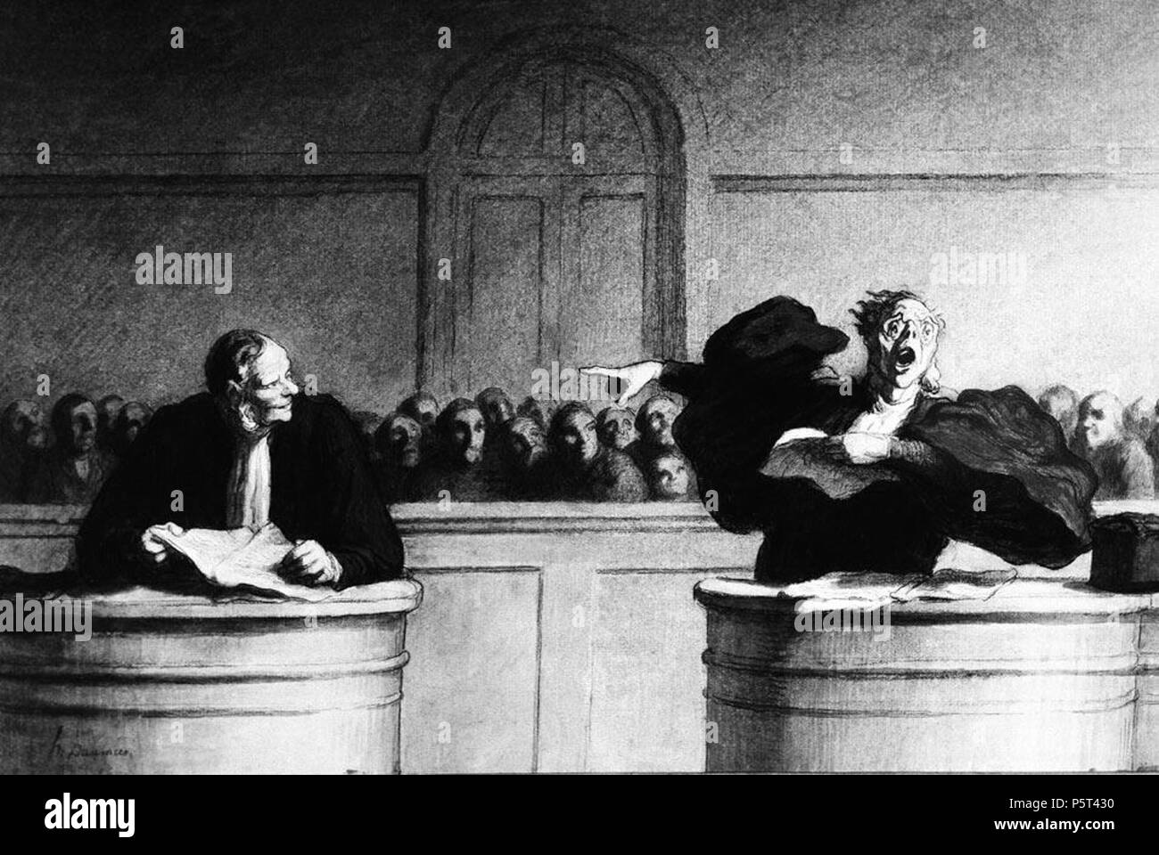 415 The Pleader by Honoré Daumier, priveate collection Stock Photo - Alamy