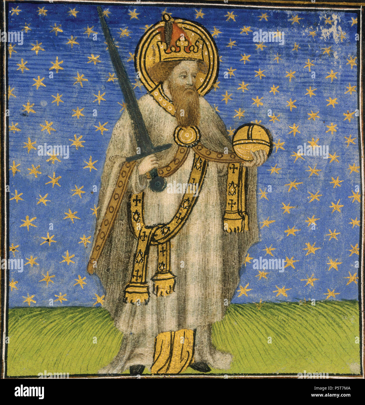N/A. English: A picture from the 15th century depicting the emperor ...