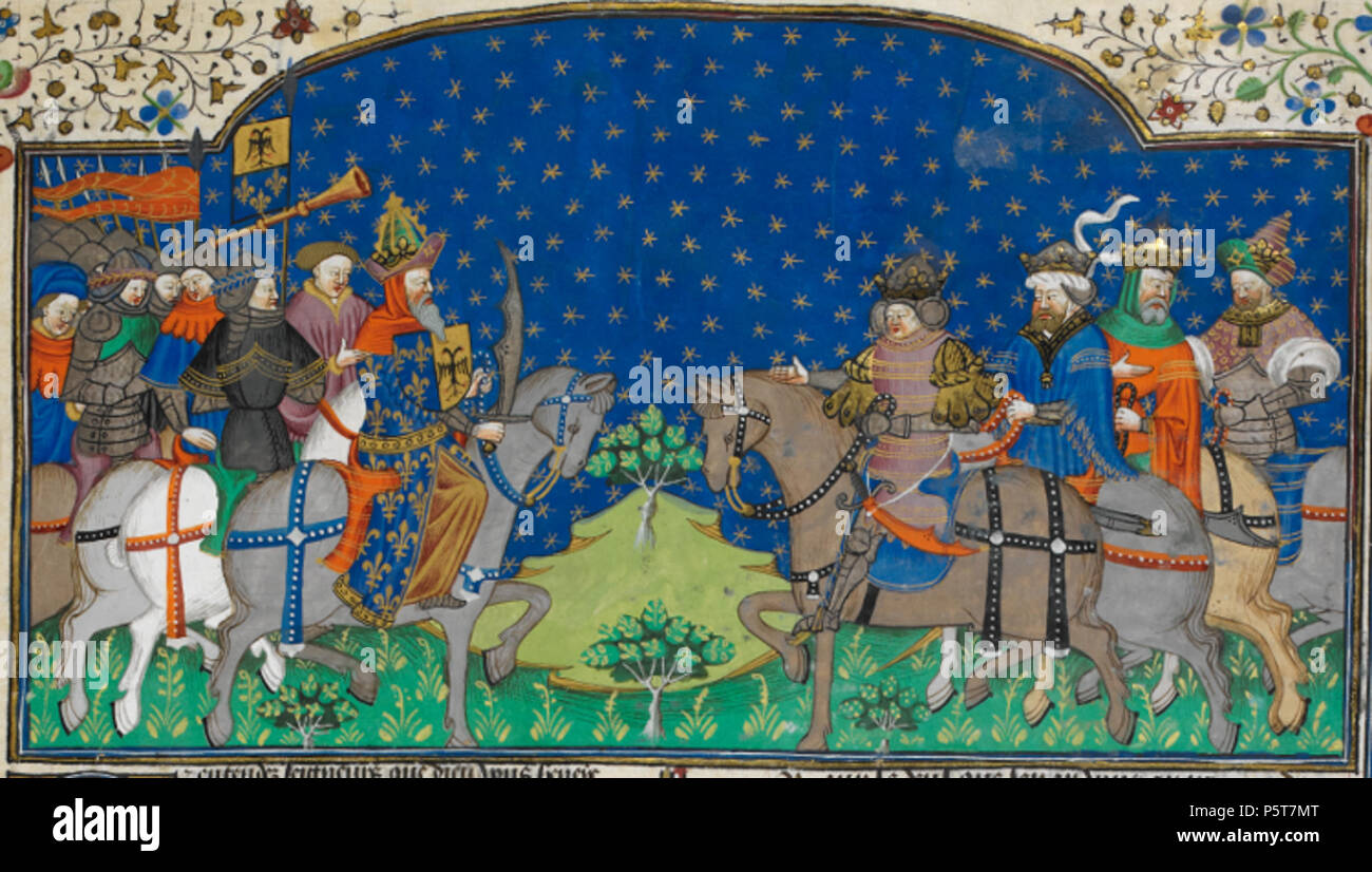 Charlemagne and four kings (Royal MS 15 E vi) . Charlemagne and four ...