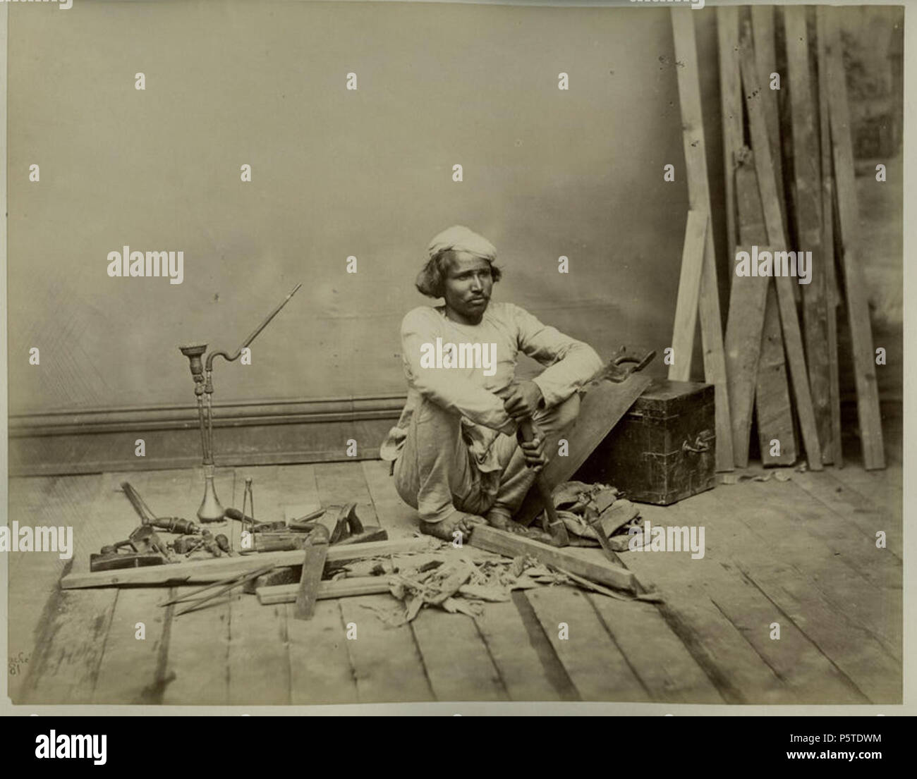 N/A. English: Carpenter at work in India . circa 1869. Unknown 276 ...