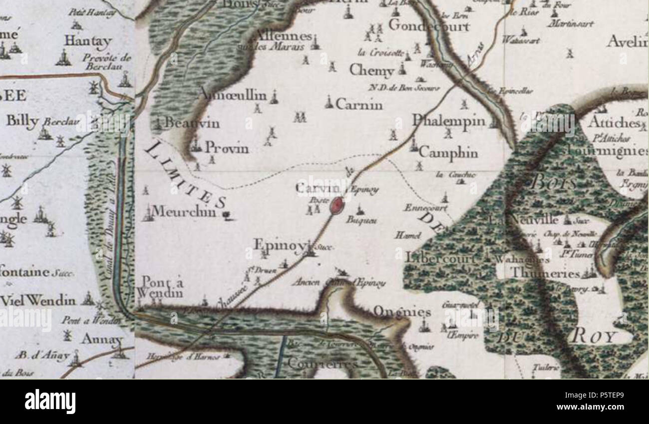 279 Carvin Cassini Map Stock Photo - Alamy