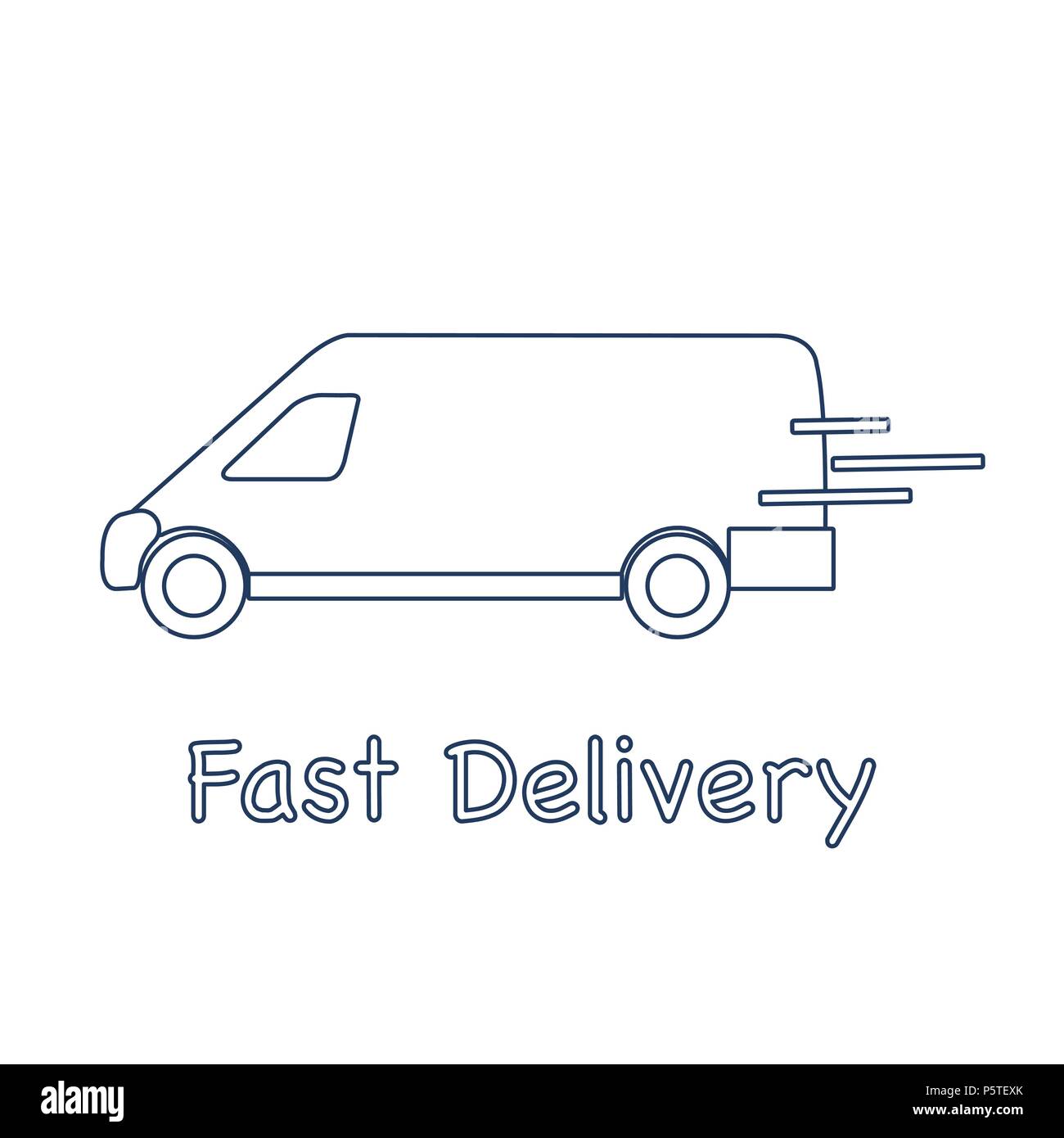 Delivery truck. Fast and convenient shipping. Free delivery Stock ...