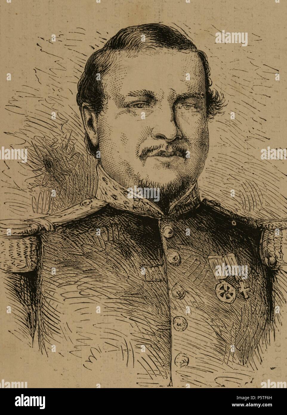 Serapio Cruz (1835-1870). Guatemalan Caudillo. Engraving in The Spanish ...