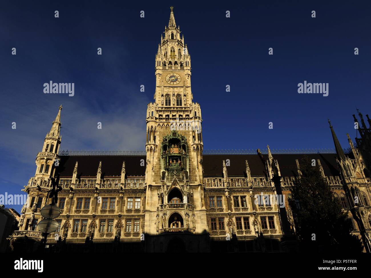 Germany. Munich. The New Town Hall (Neues Rathaus) at the northern part ...