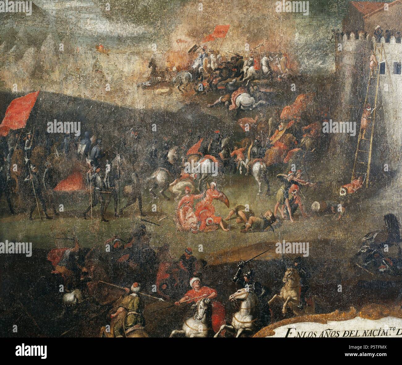 History of Spain. Reconquista. Battle between Christian troops at the ...