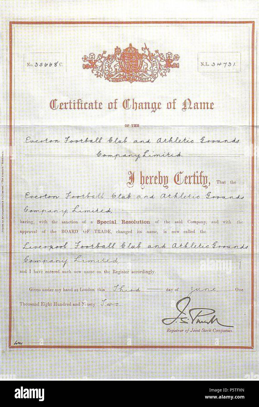 Name change certificate hi-res stock photography and images - Alamy