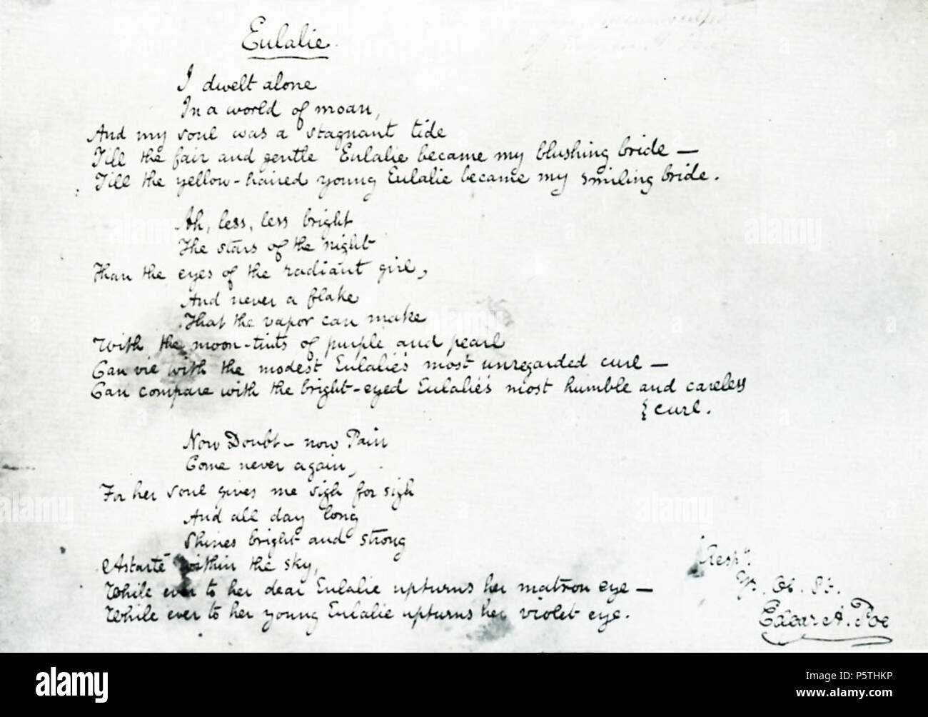 Edgar Allan Poes Signature