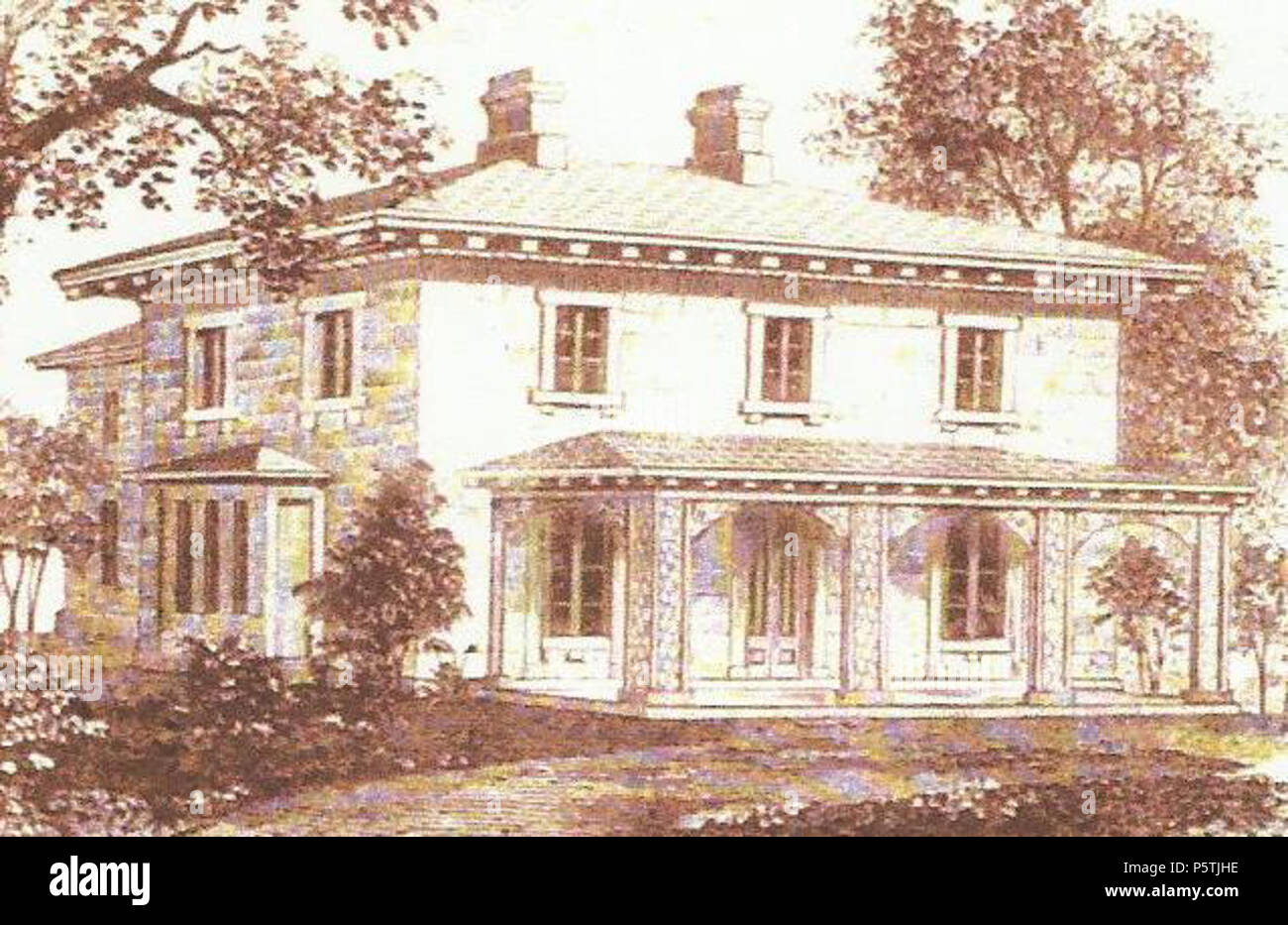 N/A. English: Andrew Jackson Downing Italian Style. 1850 Cottage ...