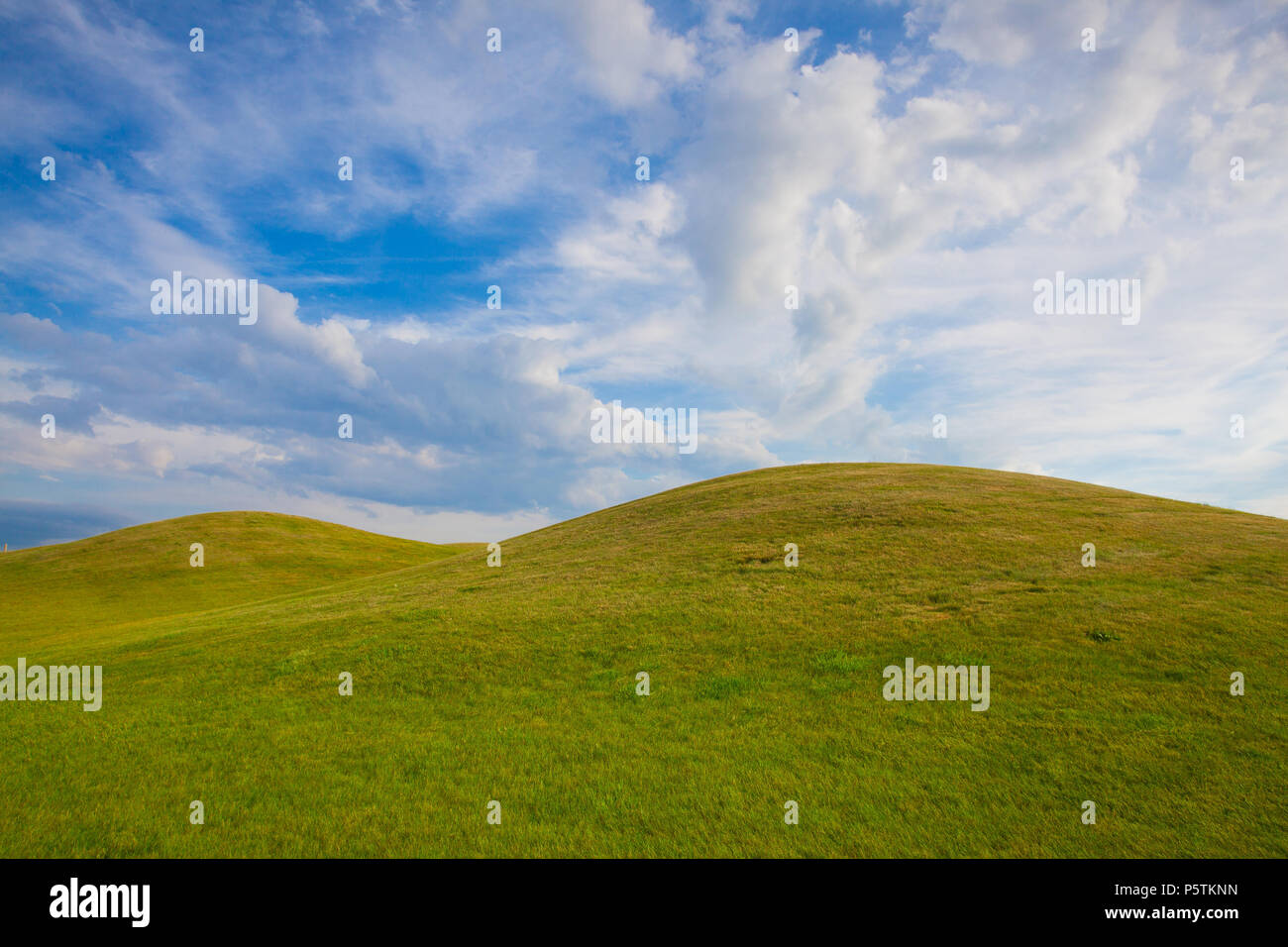 Detail of golf course with blue sky background Stock Photo - Alamy