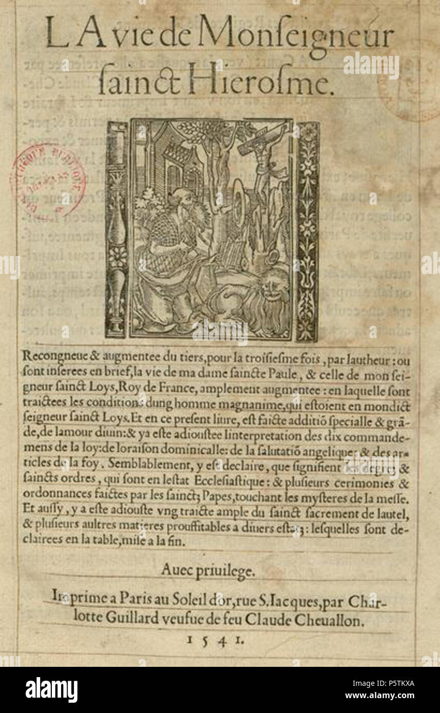 1541 n a louis lassere auct charlotte guillard impr n hi-res stock ...