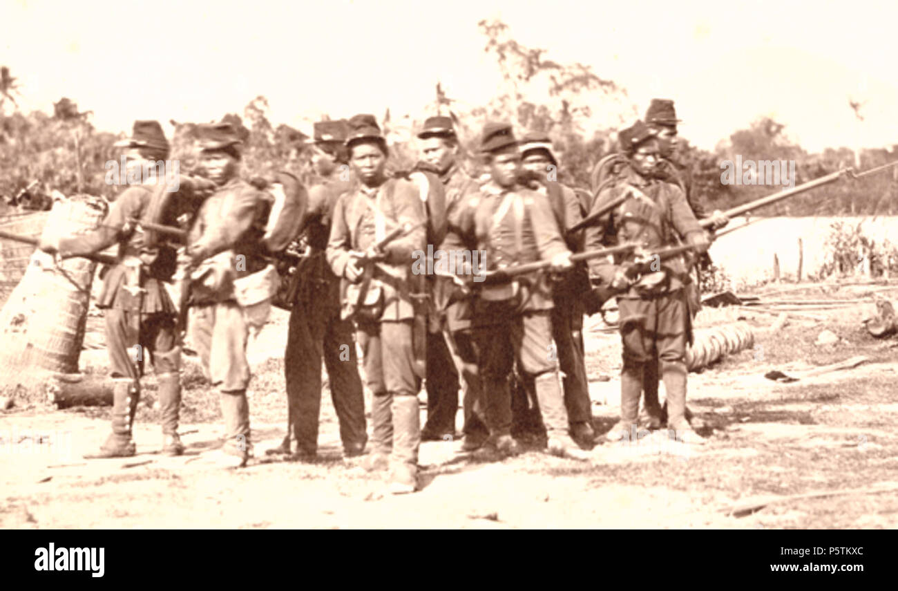 N/A. English: Ambonese soldaten tijdens de tweede expeditie naar Atjeh ...