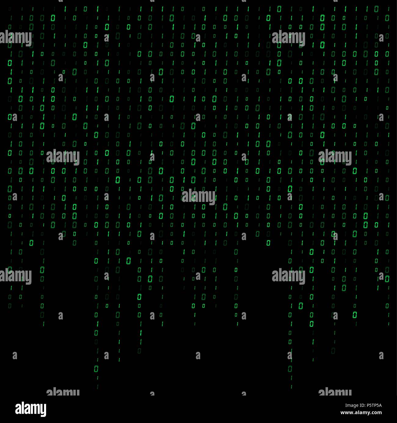 Binary Code Stream Background Data Vector Design Stock Vector Image 0428