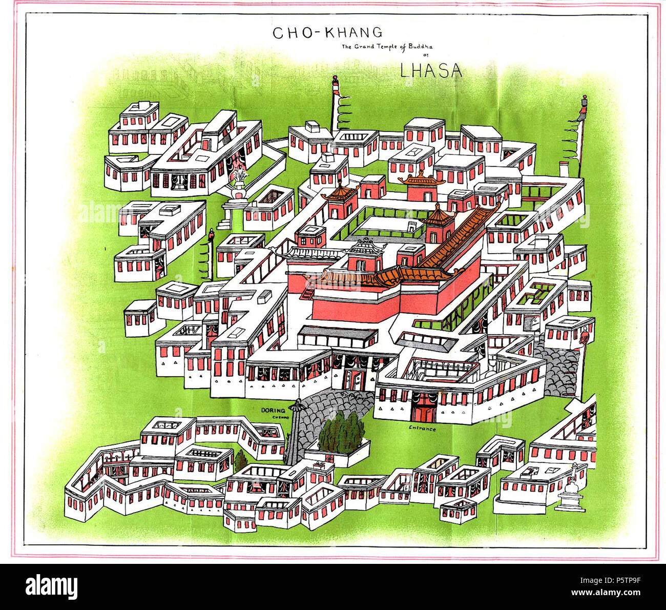 N/A. English: Cho-Khang (Jokhang): The Grand Temple of Buddha at Lhasa, a stylised plan of the ...