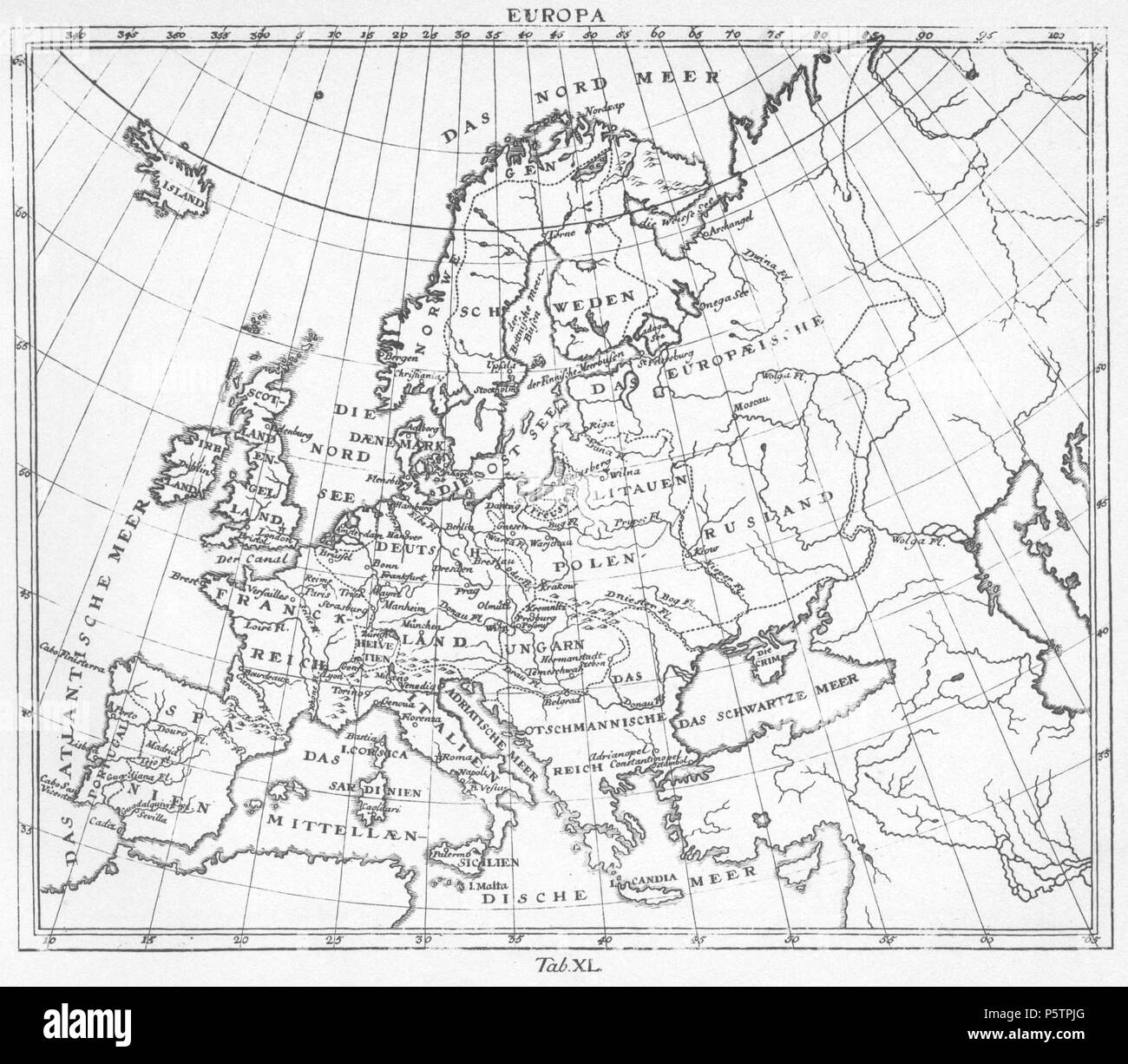 1801 europe map hi-res stock photography and images - Alamy