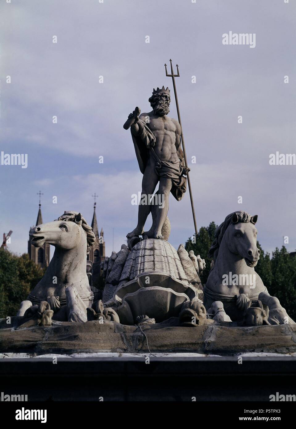 FUENTE DE NEPTUNO - NEPTUNO - VISTA FRONTAL. Author: Juan Pascual de ...