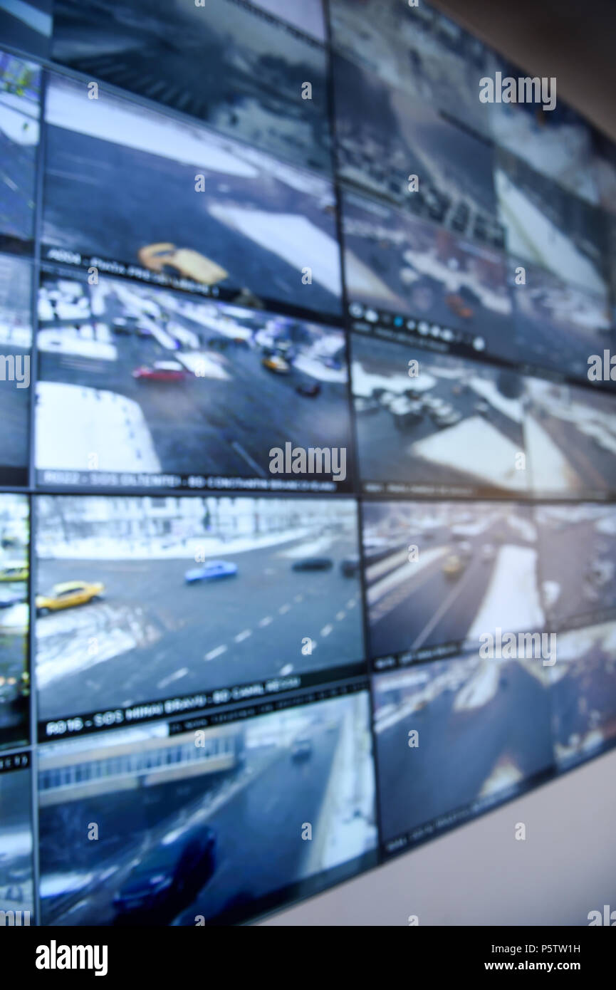 Police surveillance control room hi-res stock photography and images ...