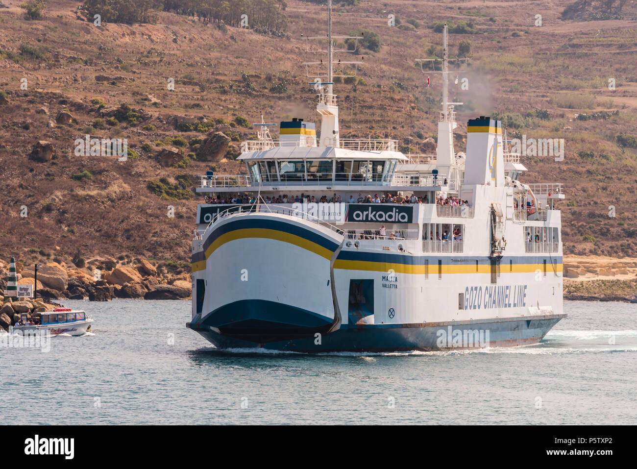 Gozo channel line passenger and vehicle ship hi-res stock photography ...
