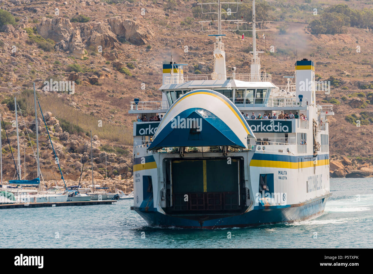Gozo channel line passenger and vehicle ship hi-res stock photography ...
