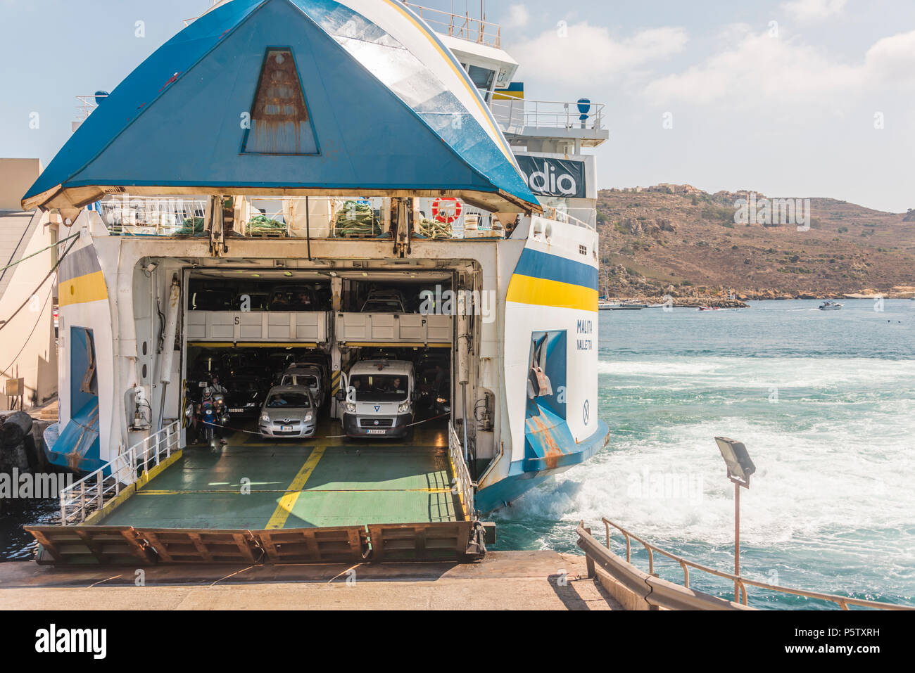 Gozo channel line passenger and vehicle ship hi-res stock photography ...